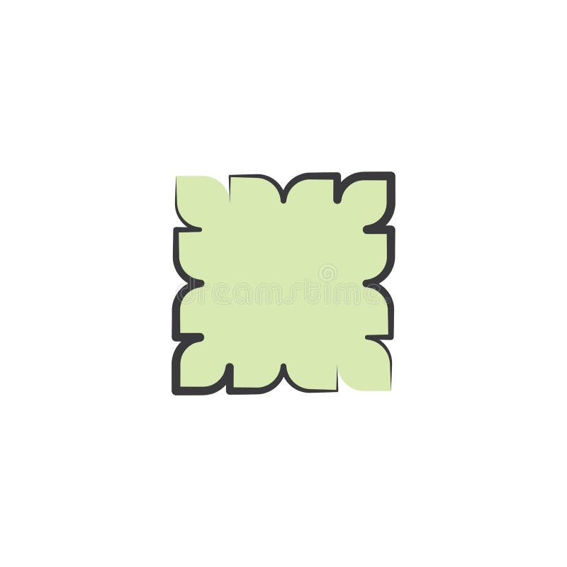 Abstract Geometric Frame Sticker Vector Design Element Stock Vector ...