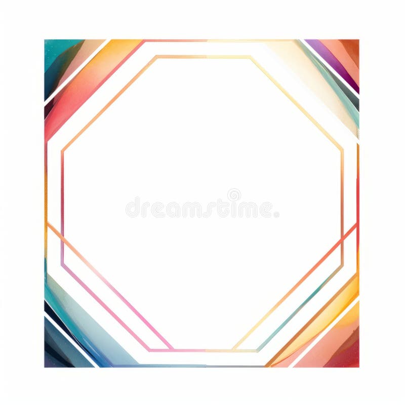 Abstract Geometric Frame with a White Background Stock Illustration ...