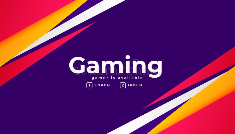Abstract Geometric Gaming Banner Design Stock Vector - Illustration of ...