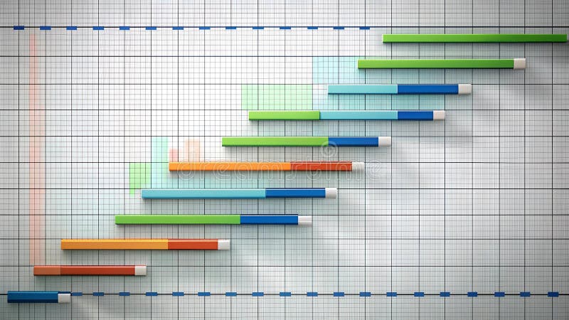 Abstract Geometric Gantt Chart: a Visual Guide To Project Planning ...