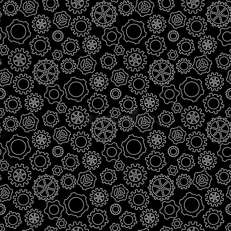 Abstract Geometric Gear Black and White Graphic Design Cog Wheel ...
