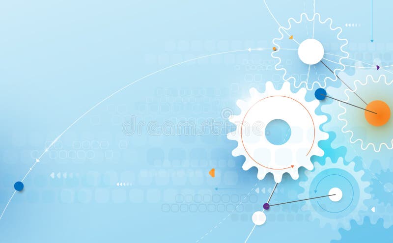 Abstract Geometric and Gear Wheel with Technology Hi-tech Futuristic ...