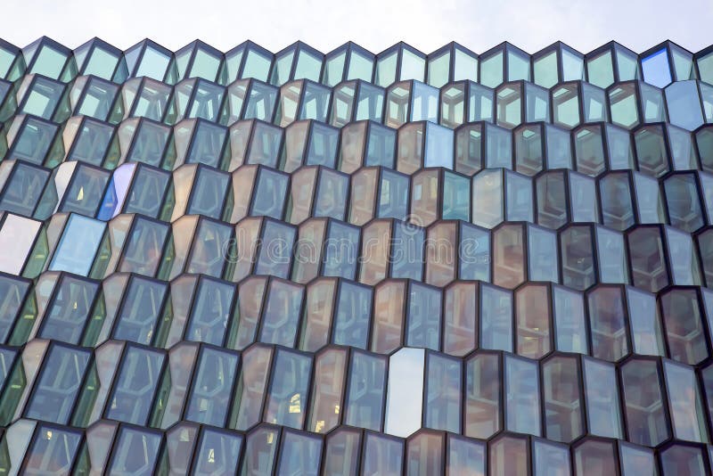 Abstract Geometric Glass Facade of the Building Stock Photo - Image of ...
