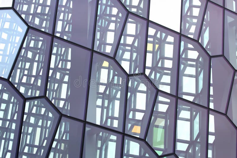Abstract Geometric Glass Facade of the Building Stock Image - Image of ...