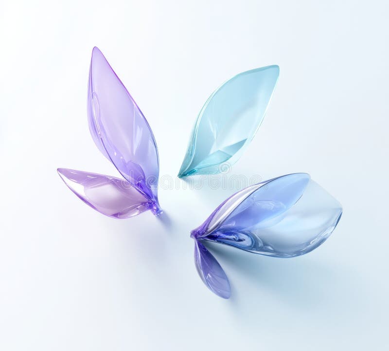 An Abstract Geometric Glass Figure in a Round Shape. the Translucent ...