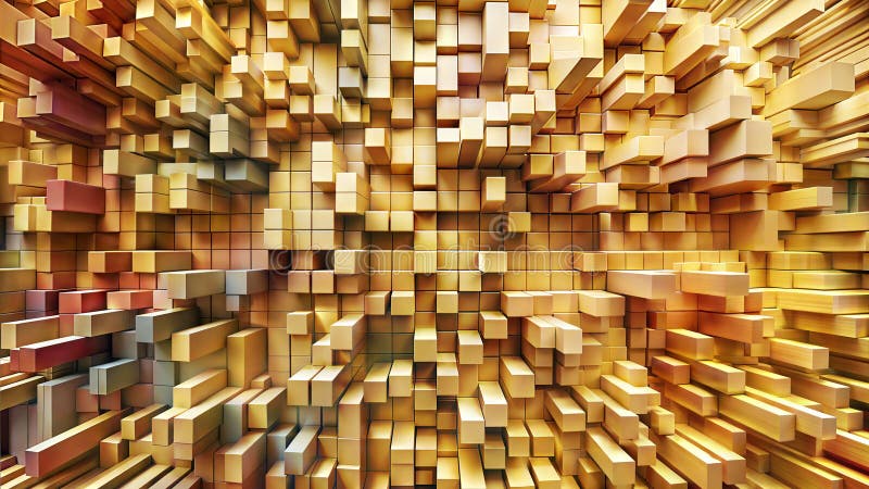 Abstract Geometric Gold Blocks Background Stock Photo - Image of ...