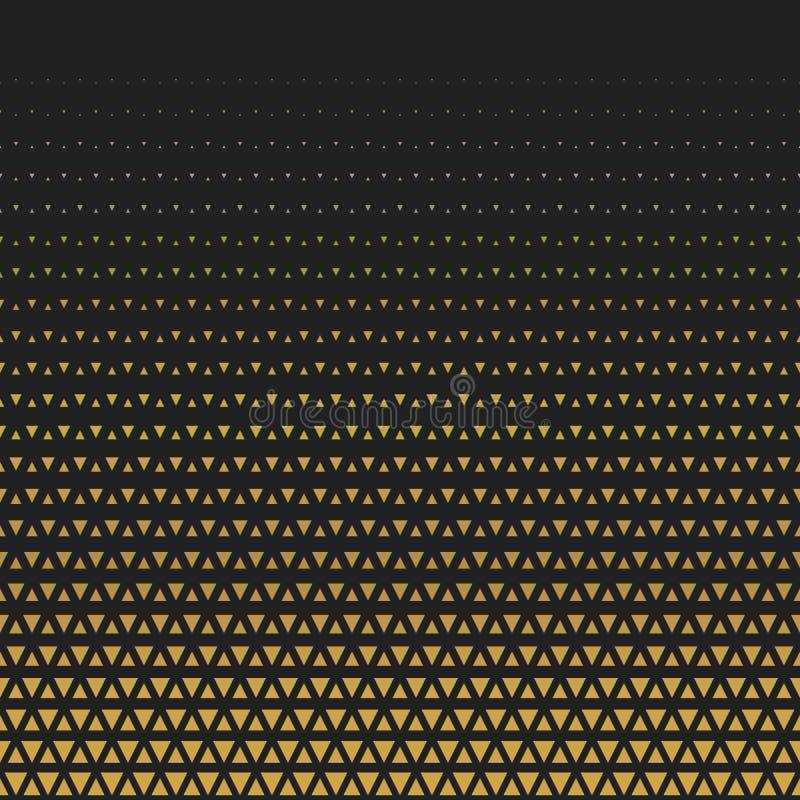 Abstract Geometric Gold Triangle Halftone Retro Vintage Seamless ...