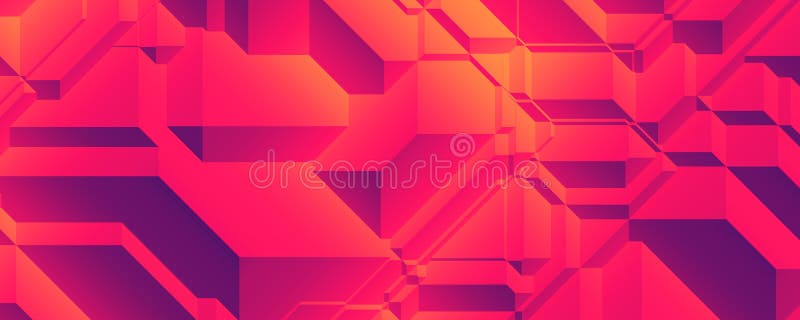 Abstract Geometric Gradient Pink Techno Background Stock Illustration ...