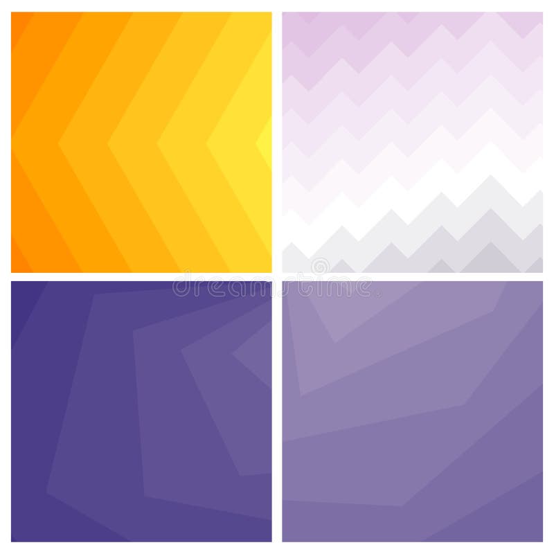 Abstract Geometric Gradient Set of Four Backgrounds Stock Vector ...