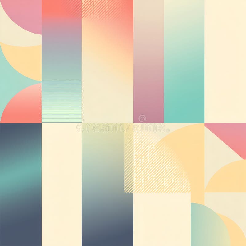 AI Generated. Abstract Geometric Graphic Background Featuring Soft ...