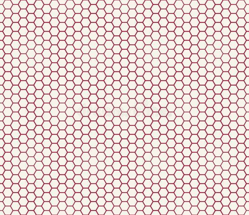 Abstract Geometric Graphic Seamless Red Hexagon Pattern Stock Vector ...
