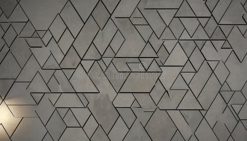 Abstract Geometric Gray Triangle Pattern Wallpaper - Modern Design Stock Illustration ...