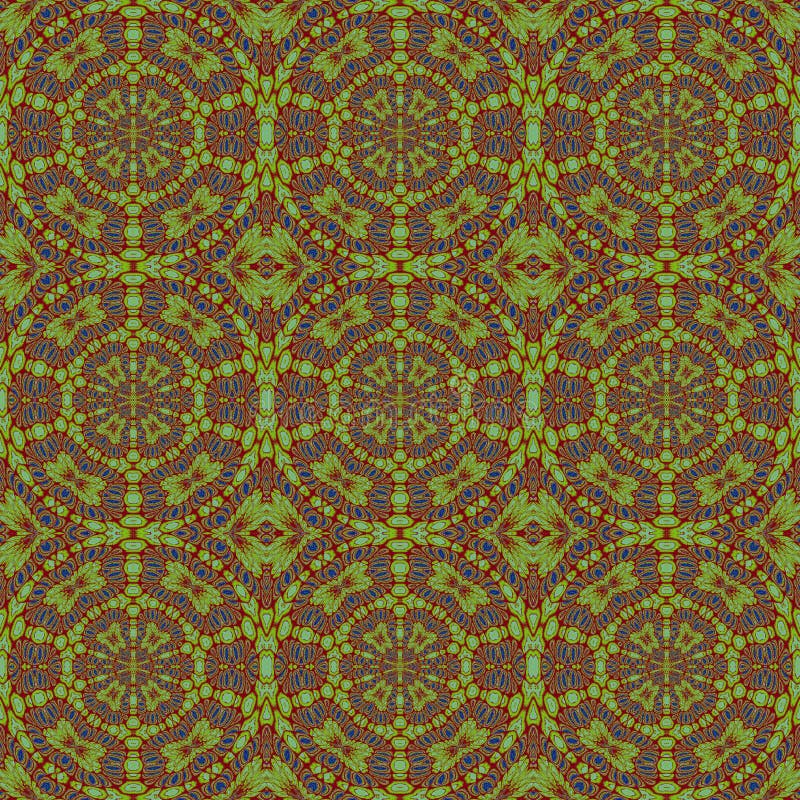 Seamlessregular Circle Pattern Green Brown Stock Illustration ...