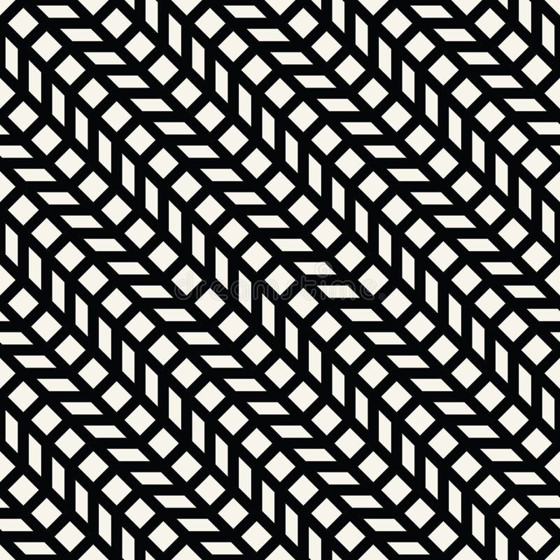 Abstract Geometric Grid. Black and White Minimal Graphic Design Print ...