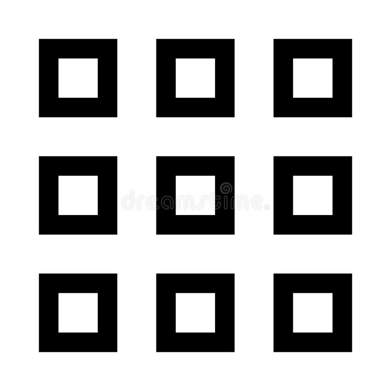 Abstract Geometric Grid of Hollow Squares in Symmetric Pattern Stock ...