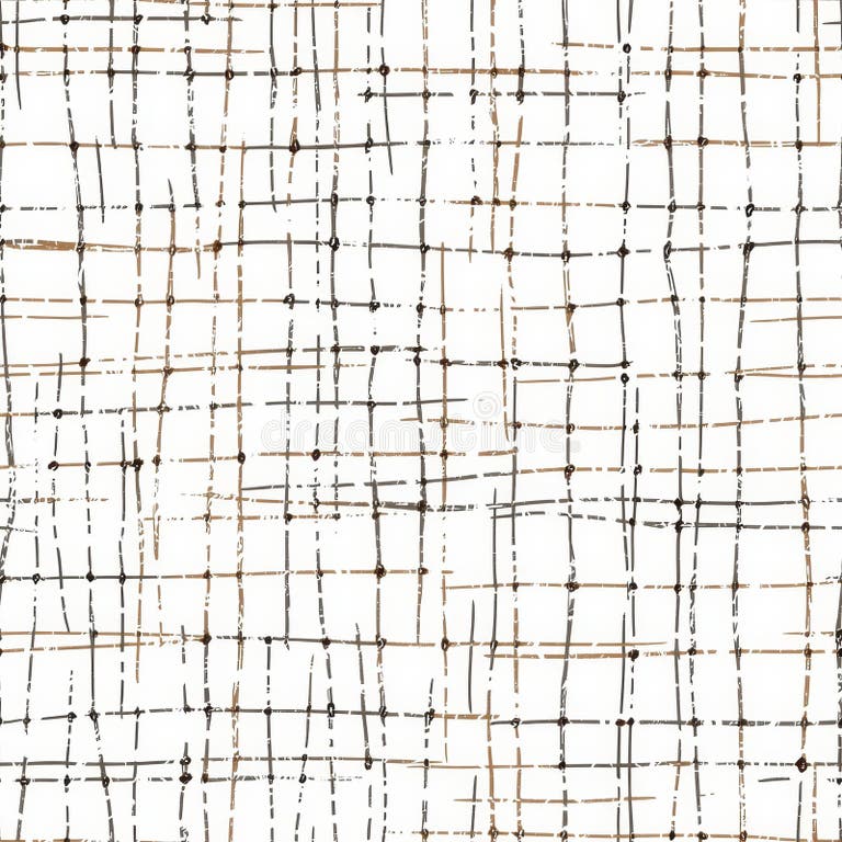 Abstract Geometric Grid Pattern with Black and Brown Lines on White ...