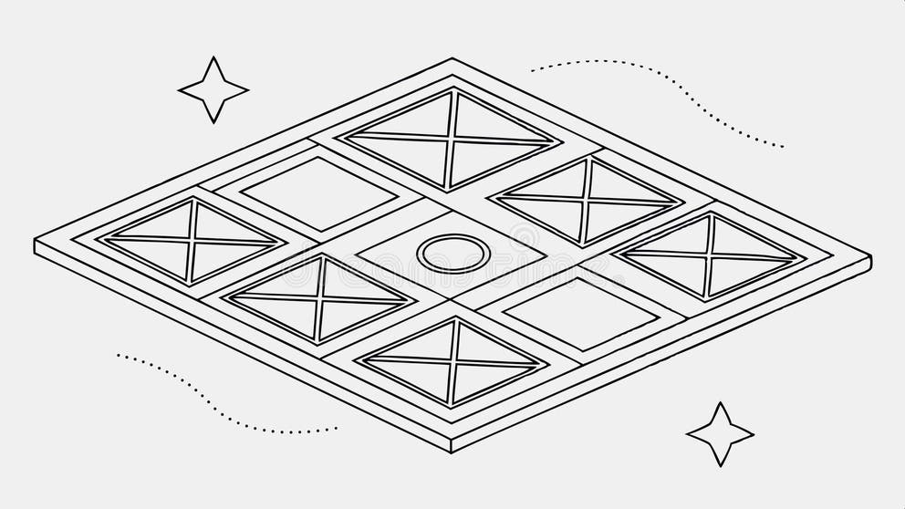 Abstract Geometric Grid Pattern Lines Shapes Vector Design Generative AI Stock Vector ...