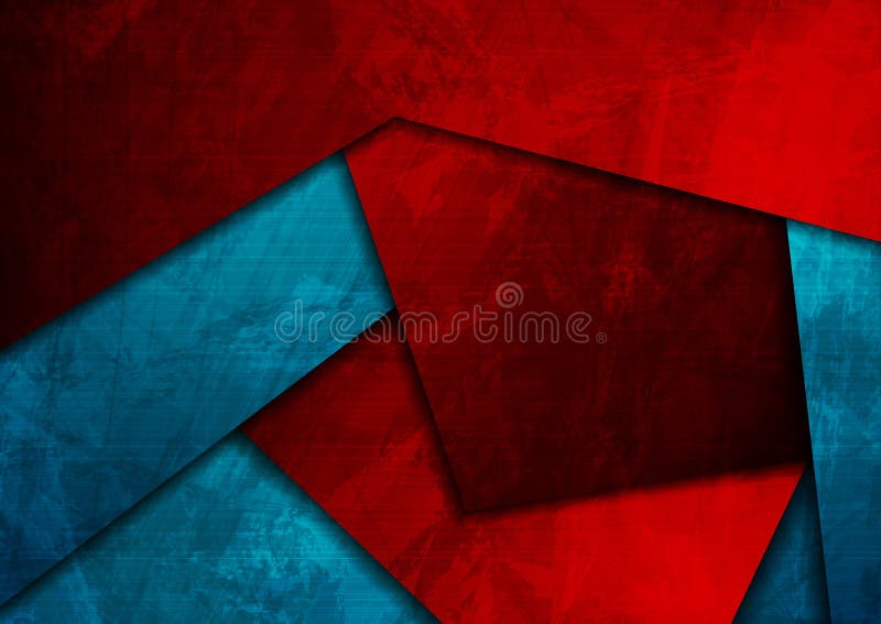Abstract Geometric Grunge Corporate Red and Blue Background Stock ...