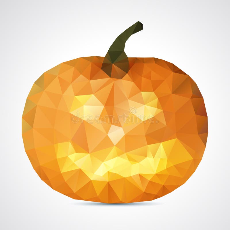 Abstract Geometric Halloween Pumpkin - Vector Illustration Stock Vector ...