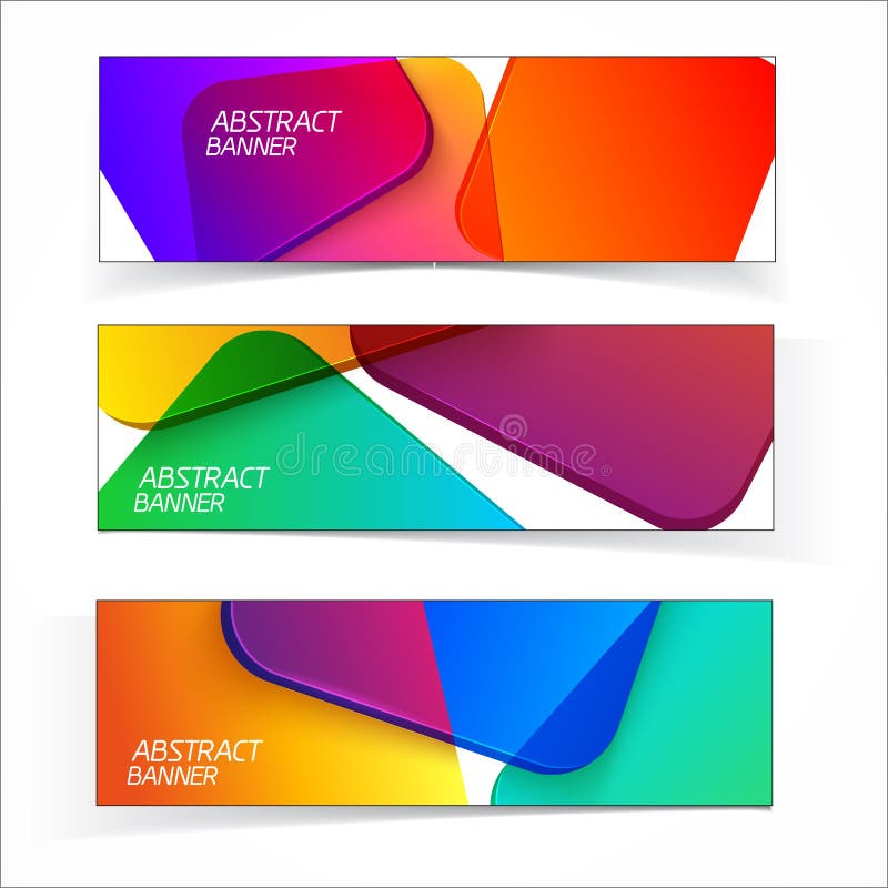 Abstract geometric headers stock vector. Illustration of plastic - 56793667