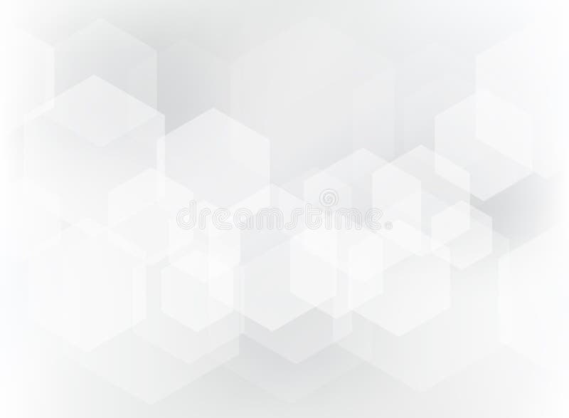 Abstract Geometric Hexagon Overlay Pattern on White and Gray Background ...