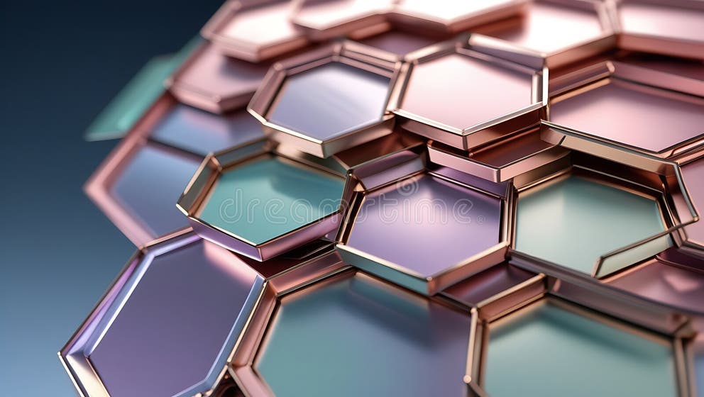 Abstract Geometric Hexagon Pattern Stock Illustration - Illustration of ...