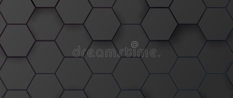 Abstract Geometric Hexagon Pattern with LED Light Trim. Futuristic ...