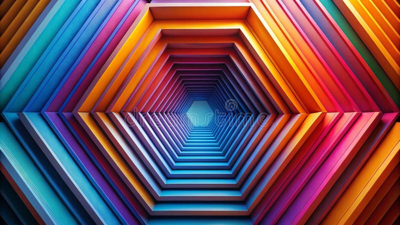 Abstract Geometric Hexagon Wallpaper a Minimalist Warped Pattern for ...