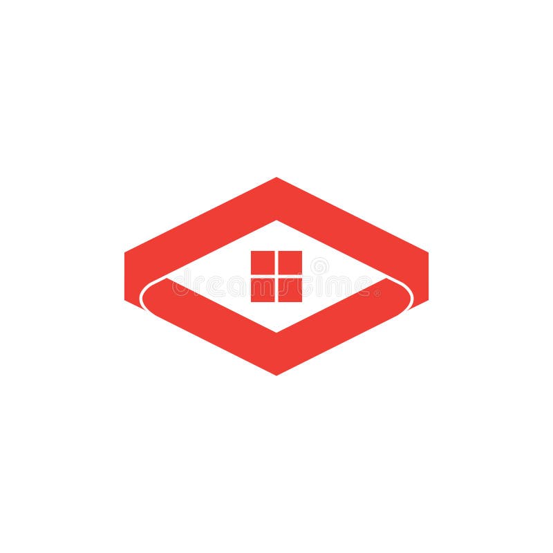Abstract Geometric Home Shape 3d Logo Vector Stock Vector ...