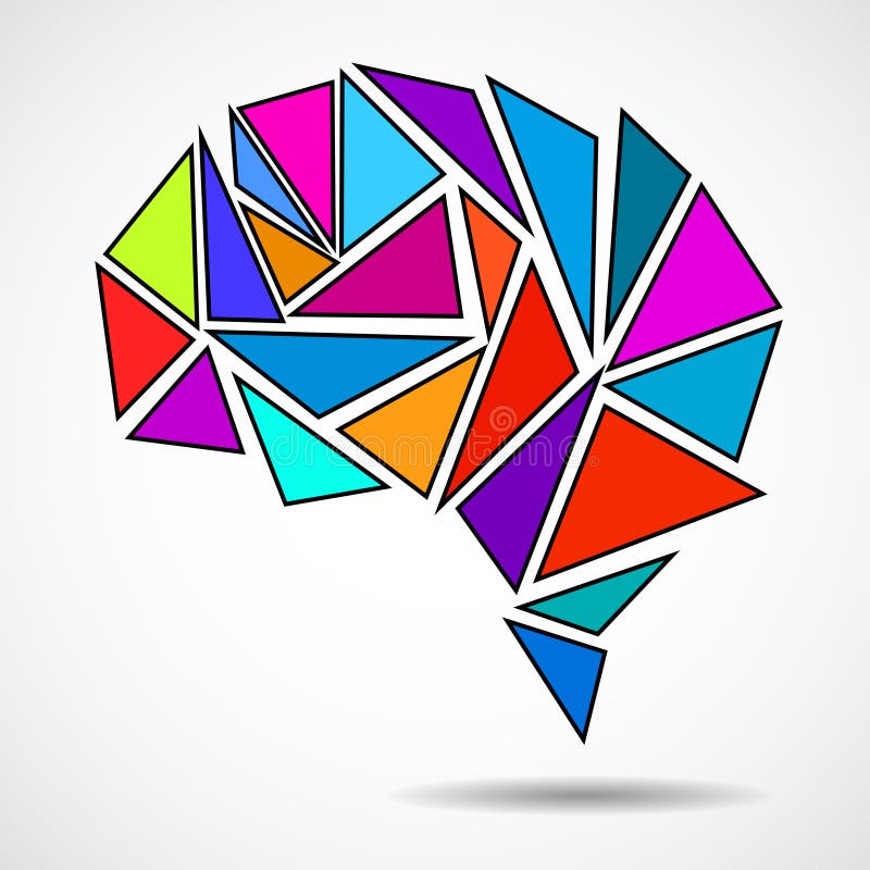 Geometric Brain Triangles Stock Illustrations – 264 Geometric Brain ...
