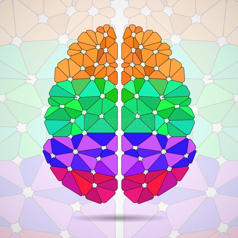 Abstract Geometric Human Brain Stock Vector - Illustration of logic ...