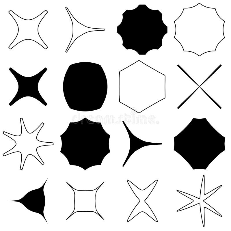 Abstract Geometric Icon, Symbol Element Shape Stock Vector ...