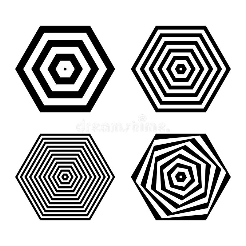 Twisting Hexagon on White Background Vector Stock Vector - Illustration ...