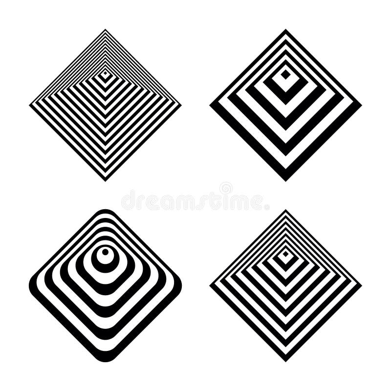 Abstract Geometric Icons in Pyramid Shape. Design Elements Set Stock ...