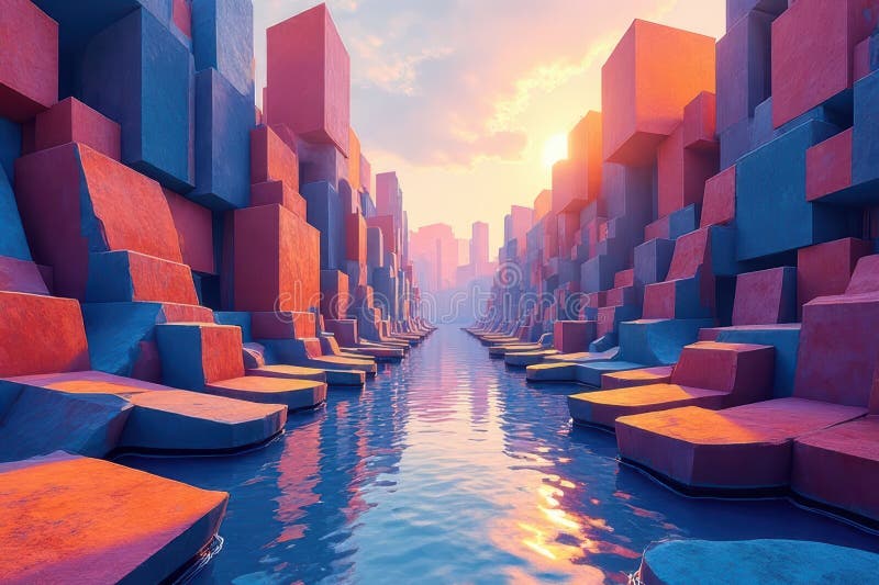 Geometric Abstract Dimensions Stock Illustration - Illustration of ...