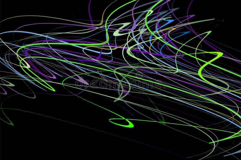 Abstract Geometric Illustration of Doodle Waves Felt-tip Pen with ...