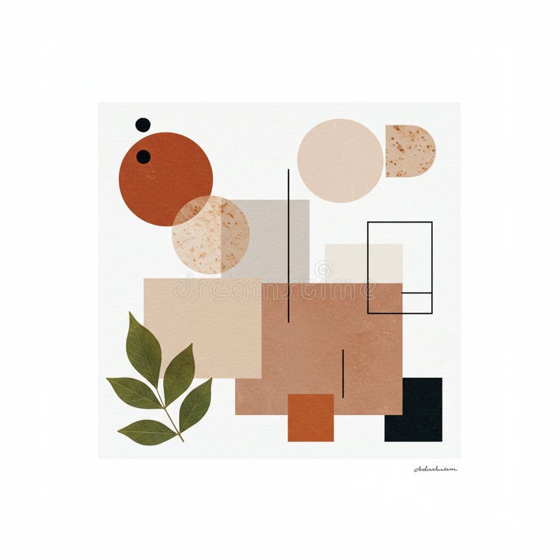 Abstract Geometric Illustration Featuring Overlapping Squares ...