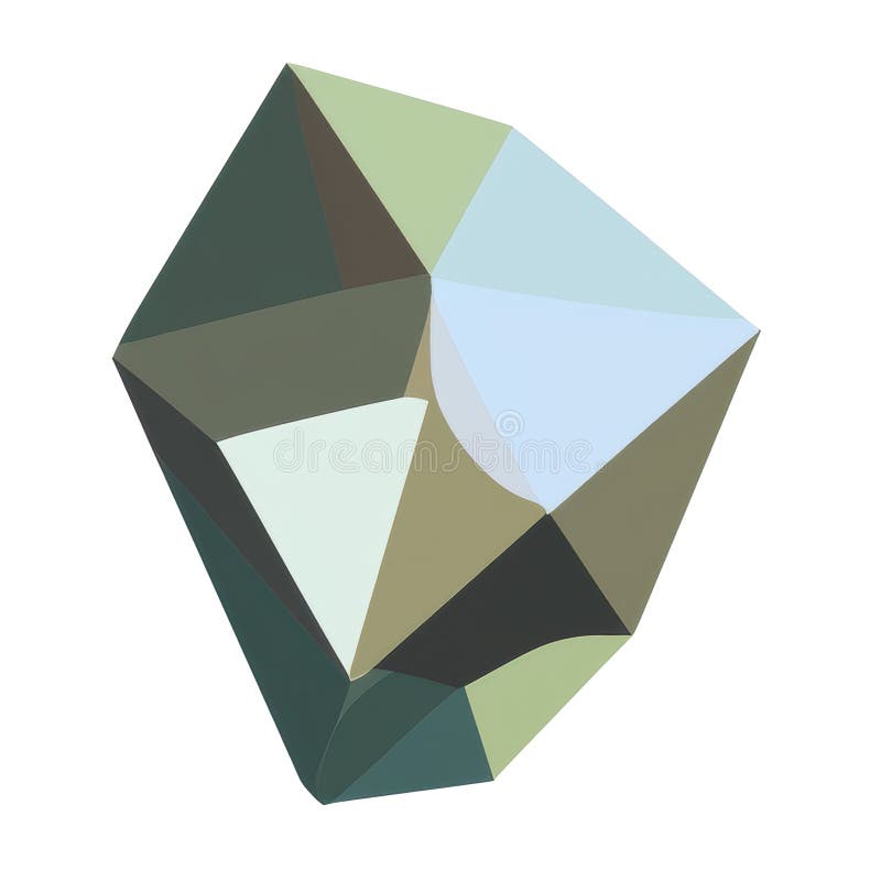 Abstract Geometric Illustration of a Precious Stone on a Transparent ...