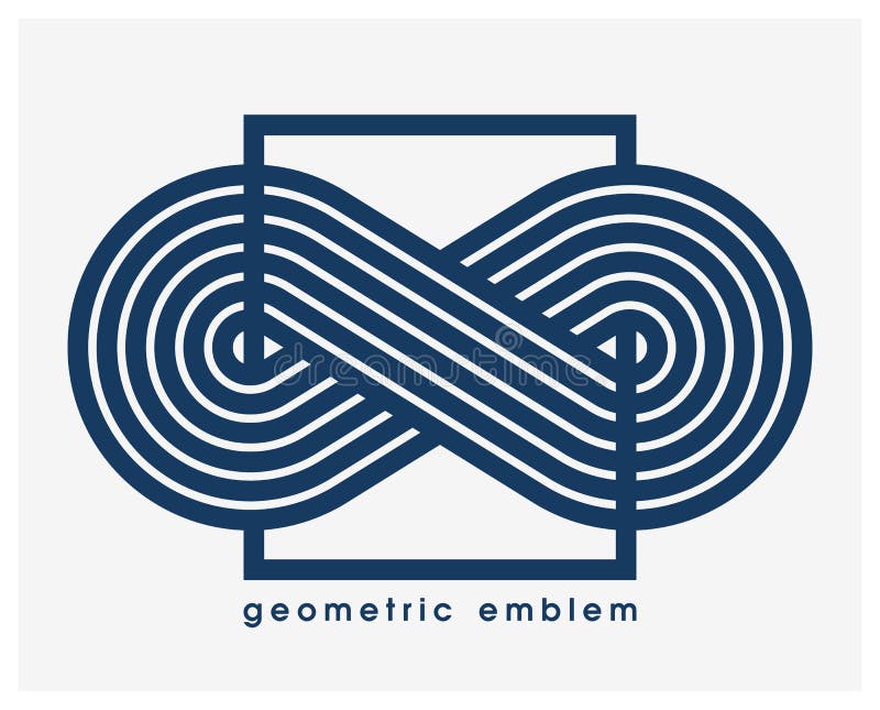 Abstract Geometric Infinity Shaped Vector Logo Isolated on White ...