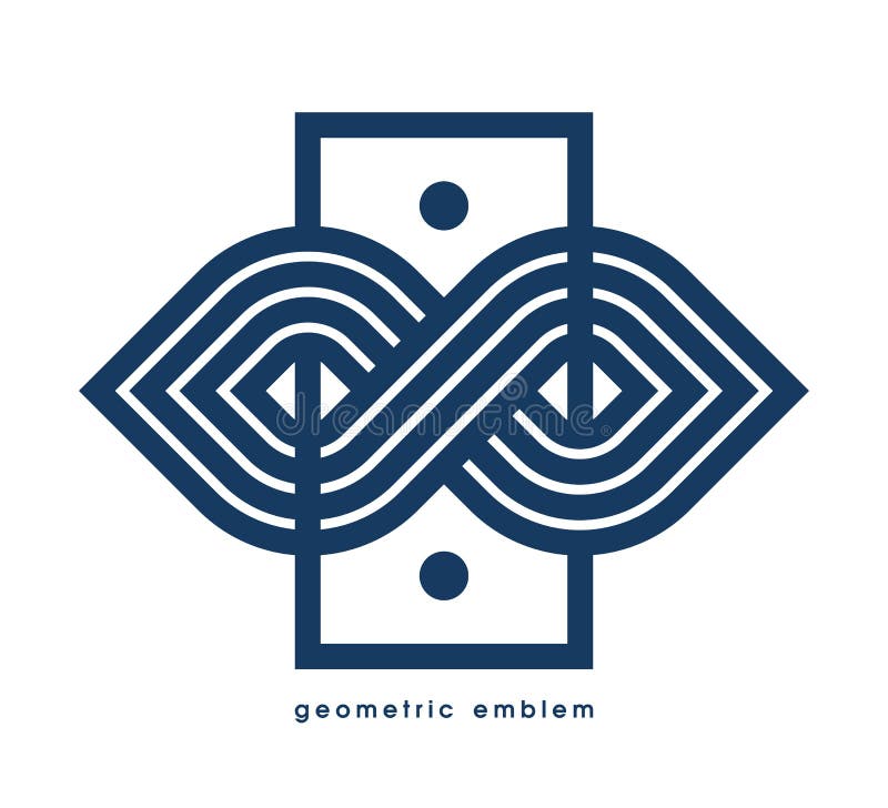 Abstract Geometric Infinity Shaped Vector Logo Isolated on White ...