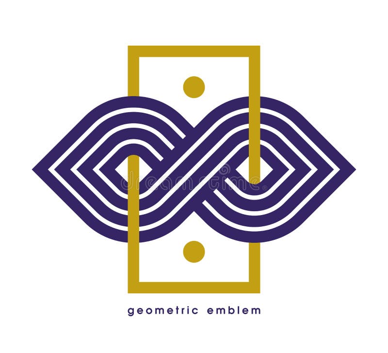 Abstract Geometric Infinity Shaped Vector Logo Isolated on White ...