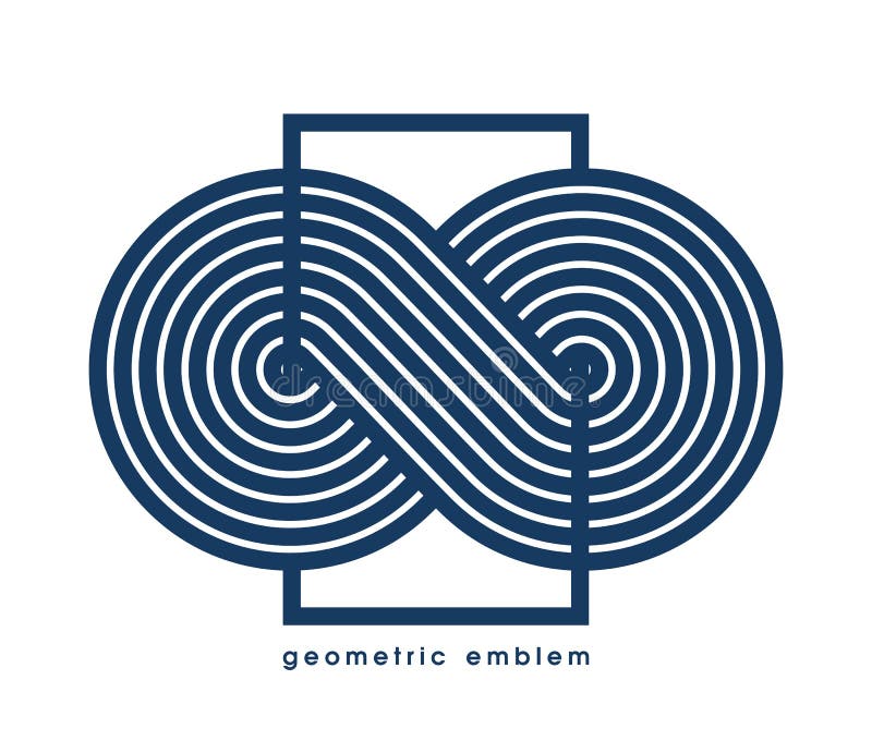 Abstract Geometric Infinity Shaped Vector Logo Isolated on White ...