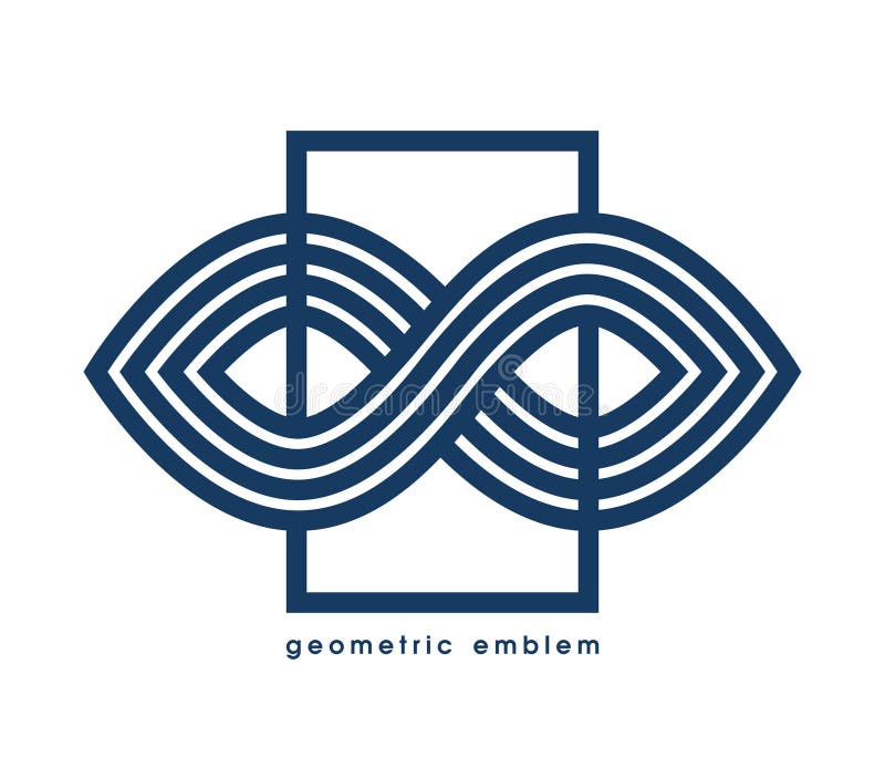 Abstract Geometric Infinity Shaped Vector Logo Isolated on White ...