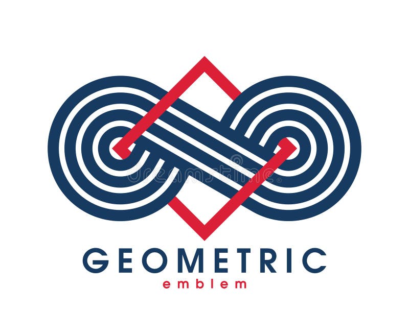 Abstract Geometric Infinity Shaped Vector Logo Isolated on White ...