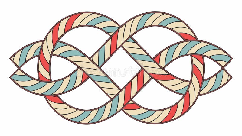 Abstract Geometric Interlocked Shapes Illustration, Vector Design ...