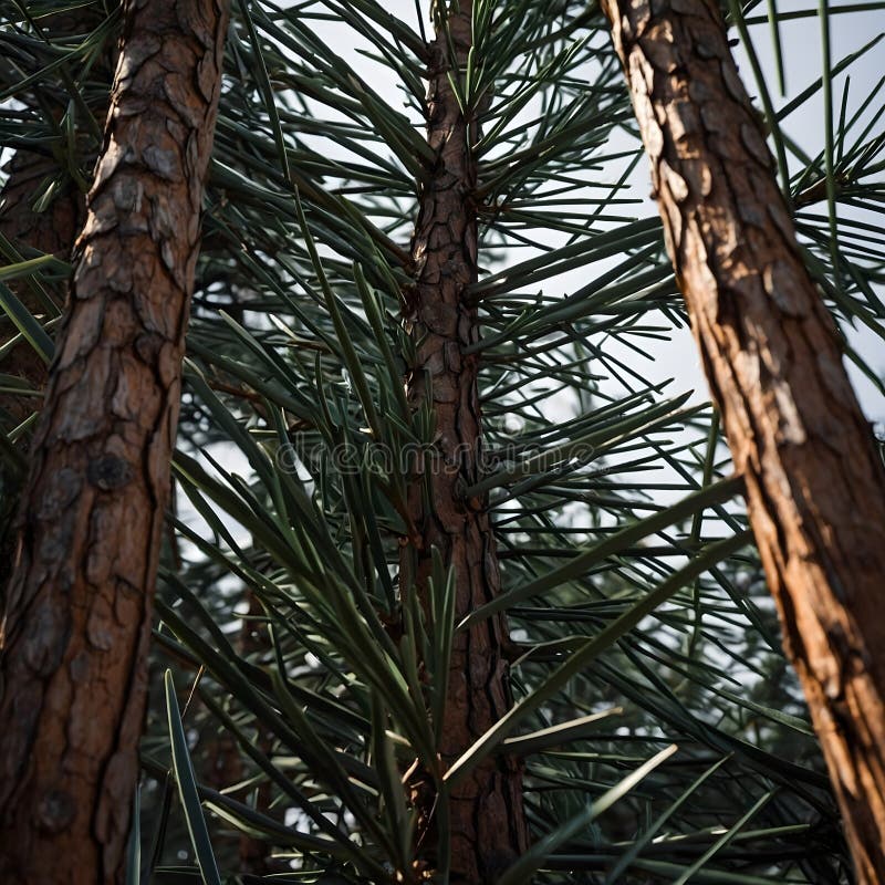 Modern Abstract Pine Tree Shape in Geometric Form Stock Illustration ...