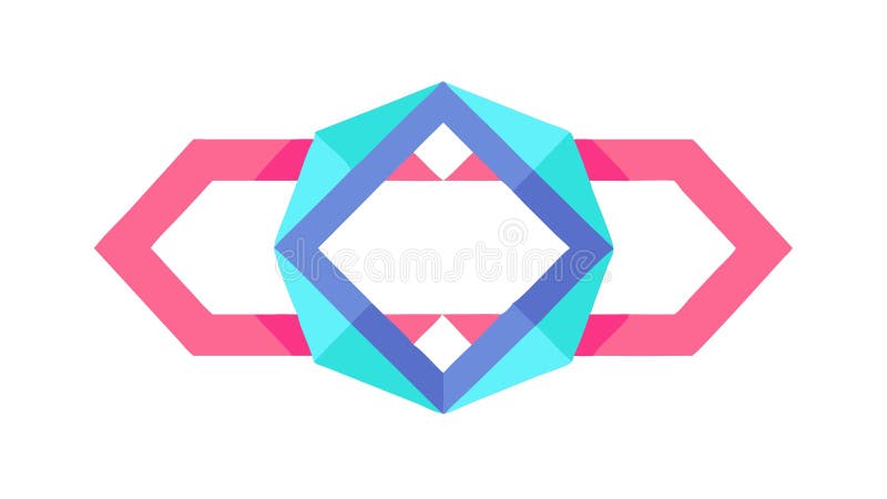 Abstract Geometric Intersecting Shapes, Vector Design Generative AI Stock Vector - Illustration ...