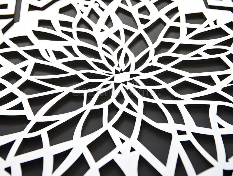 Abstract Geometric Islamic Paper Cut Design Stock Illustration ...