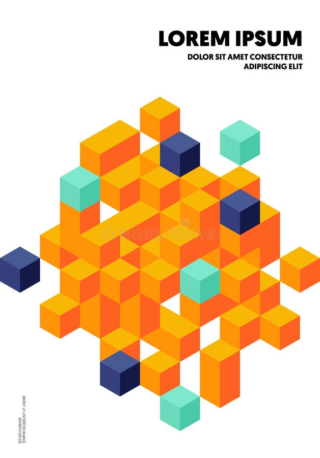 Abstract Geometric Isometric Shape Layout Design Template Background ...