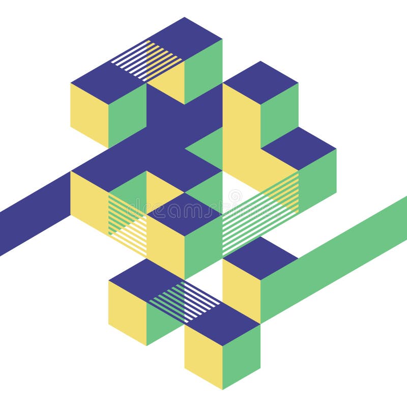 Abstract Geometric Isometric Shape Layout Design Template Background ...